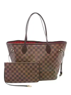 LOUIS VUITTON Louis Vuitton Damier Ebène Neverfull MM Tote Bag Brown