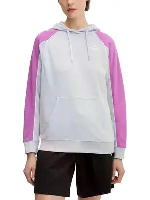 PUMA Logo Print Raglan Sleeve Hoodie - Blue