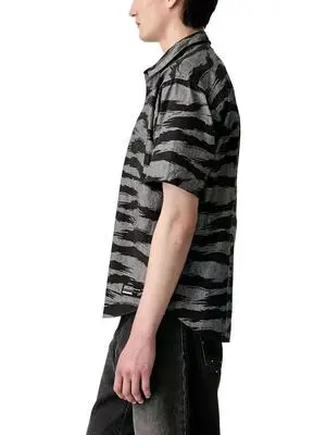 NEIGHBORHOOD Tiger-stripe Short-sleeve Shirt