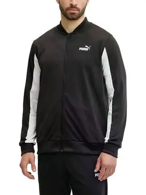 PUMA Panelled Zip-up Sweater - Black