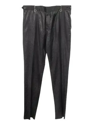 LOUIS VUITTON Monogram-flower Tapered Trousers - Black