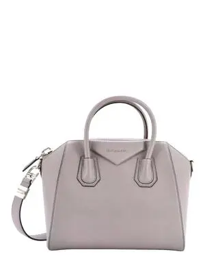 Givenchy GIVENCHY Antigona Leather Small Satchel Grey