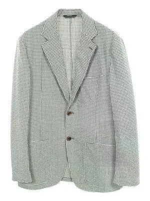 Hermès 1990-2000s Check Seersucker Button-fastening Blazer - Black