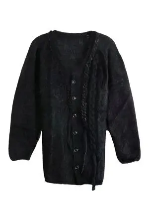 Y’S Y's Cable-Knit Cardigan With V-Neck