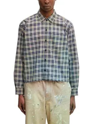 BEAMS Check-print Long-sleeved Shirt - Neutrals