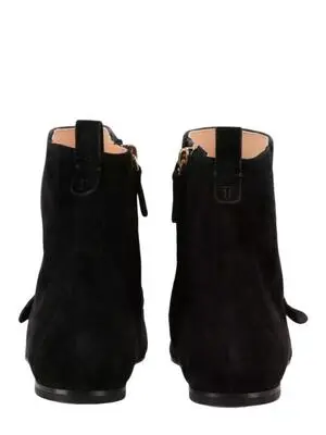 TOD'S Ankle Boots With Side Zip Fastening - Black