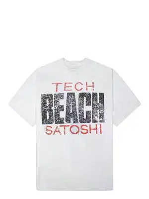 SATOSHI NAKAMOTO Logo-print Short-sleeve T-shirt - White