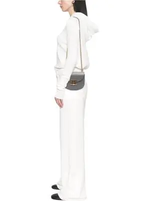 Celine Triomphe Besace Clea Chain Crossbody Bag - Grey