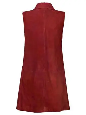 FRAME Suede Mini Dress - Red