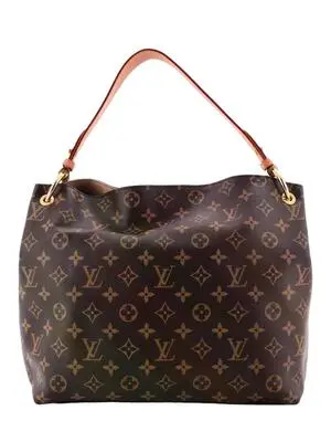 LOUIS VUITTON Graceful Mm Monogram Canvas Hobo Bag - Brown
