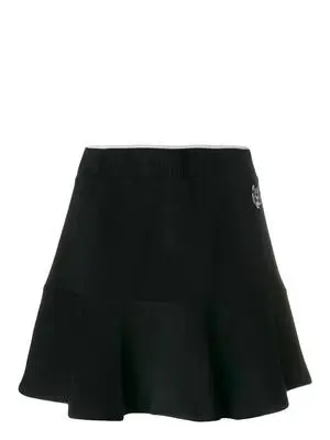 Kenzo Skater Skirt With Embroidered Tiger Logo - Black