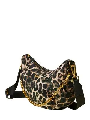 TWINSET Leopard-print Chain-link Shoulder Bag - Neutrals