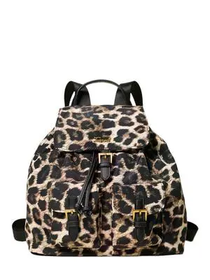 TWINSET Leopard-print Buckled Backpack - Neutrals