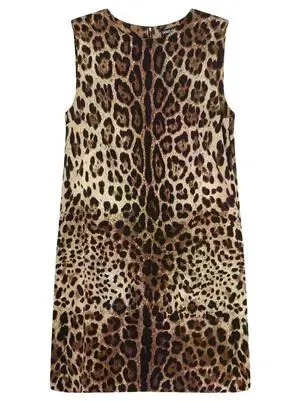 DOLCE & GABBANA Dolce & Gabbana Leopard Print Sleeveless Dress