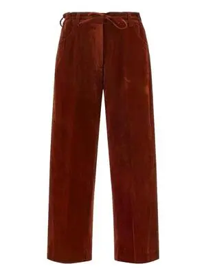 NUDE NUDE Velvet Finish Drawstring Trousers