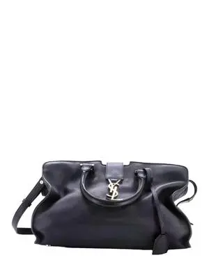 Saint Laurent Monogram Cabas Downtown Tote Bag - Black