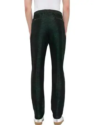 LANVIN Zebra-jacquard Trousers - Black