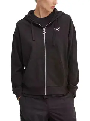 PUMA Embroidered Logo Zip-up Hoodie - Black