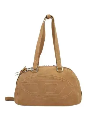 DIESEL® Diesel 1DR Suede Shoulder Bag With Embossed Oval D Logo Brown