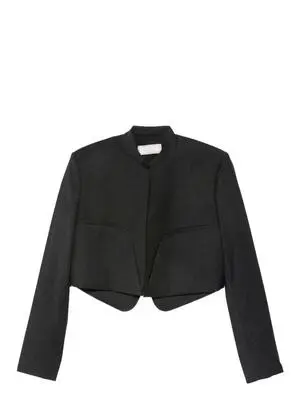 LITKOVSKA Cropped Layered Jacket - Black