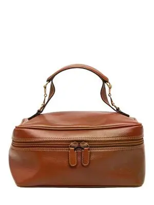 Gucci 20th Century Calfskin Horsebit Vanity Bag - Brown