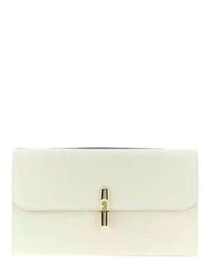 Furla Furla Iride Textured Leather Clutch Neutrals