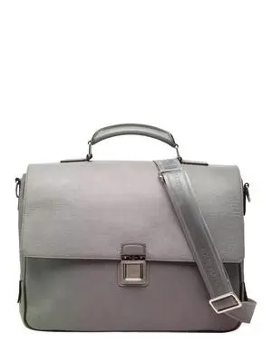 LOUIS VUITTON Taiga Leather Vassili Gm Business Bag - Grey