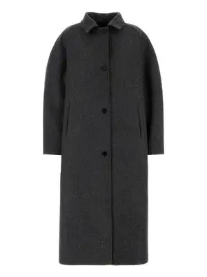 JIL SANDER Jil Sander Double Compact Wool Coat Grey