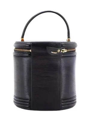 LOUIS VUITTON Cannes Beauty Case Epi Leather Satchel - Black