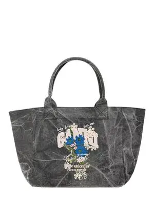 GANNI Medium Trapeze Tote Bag - Grey