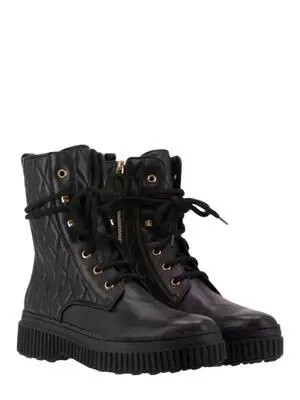 TOD'S Tod's Quilted Lace-Up Boots
