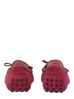 TOD'S Tod's Gommino Loafers With Bow Detailing Red
