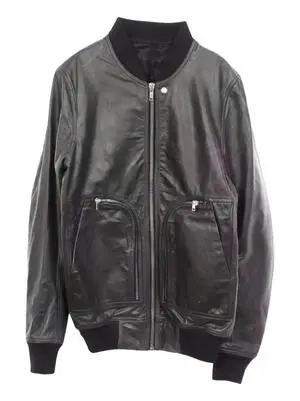 Rick Owens Bauhaus Flight Leather Jacket - Black