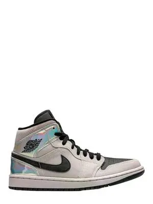 Nike Jordan 1 Mid Iridescent Sneakers - Grey