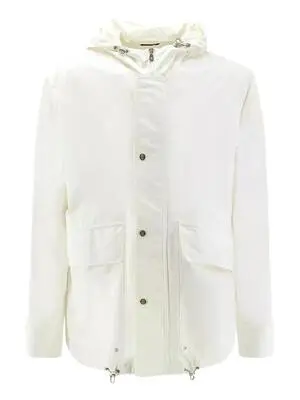 Brunello Cucinelli Drawstring Hood Press-stud Jacket - Neutrals