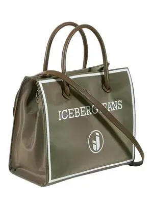 Iceberg Logo Print Tote Bag - Green