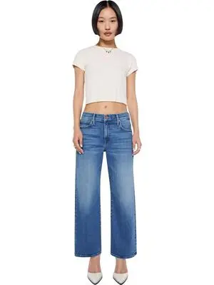 MOTHER The Lil' Mid Rise Tunnel Vision Flood Strike It Rich Jeans - Blue