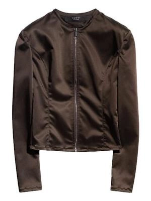 Gucci Stretch Acetate Duchesse Jacket - Brown