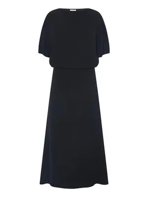 THE ROW Faustina Dress In Matte Silk Cady - Black