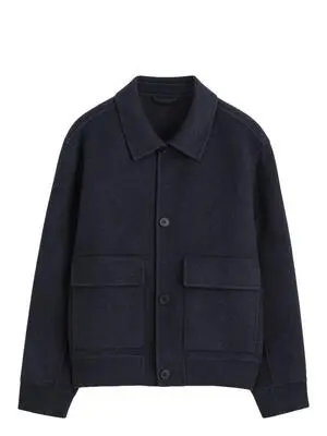 COS Double-Faced Wool-Blend Bomber Jacket