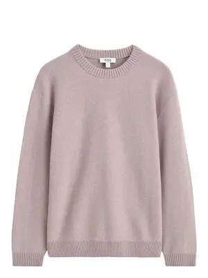 Cos Boiled Merino Wool Sweater - Purple