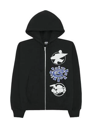 StÜssy X Always Do What You Should Do Stack Zip Hoodie - Black