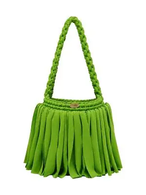 GUNES SWIM Fringe Bucket Bag - Green