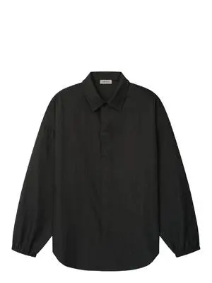 Fear Of God Long-sleeved Curved Hem Shirt - Black