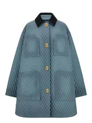 SALVATORE FERRAGAMO Salvatore Ferragamo Quilted Nappa Leather Jacket With Suede Collar