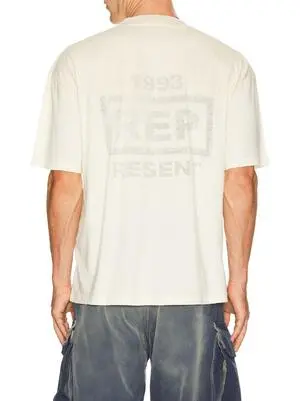 REPRESENT Reverse Resent Tee In White - Flat White