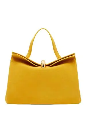 Jacquemus Valerie Suede Top-handle Bag - Yellow
