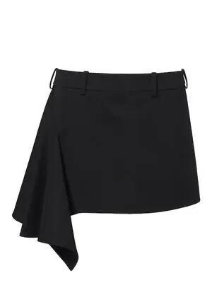 GIVENCHY Draped Wool Miniskirt