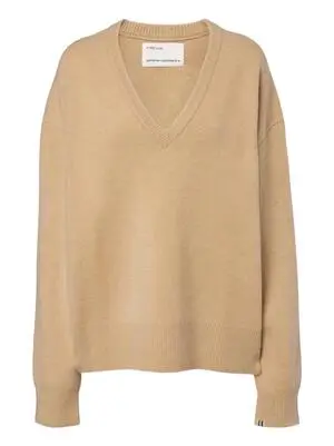 Extreme Cashmere N°457 Jack Oversized V-neck Sweater - Beige