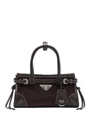 Prada Prada Bonnie Small Corduroy Top-Handle Bag Brown